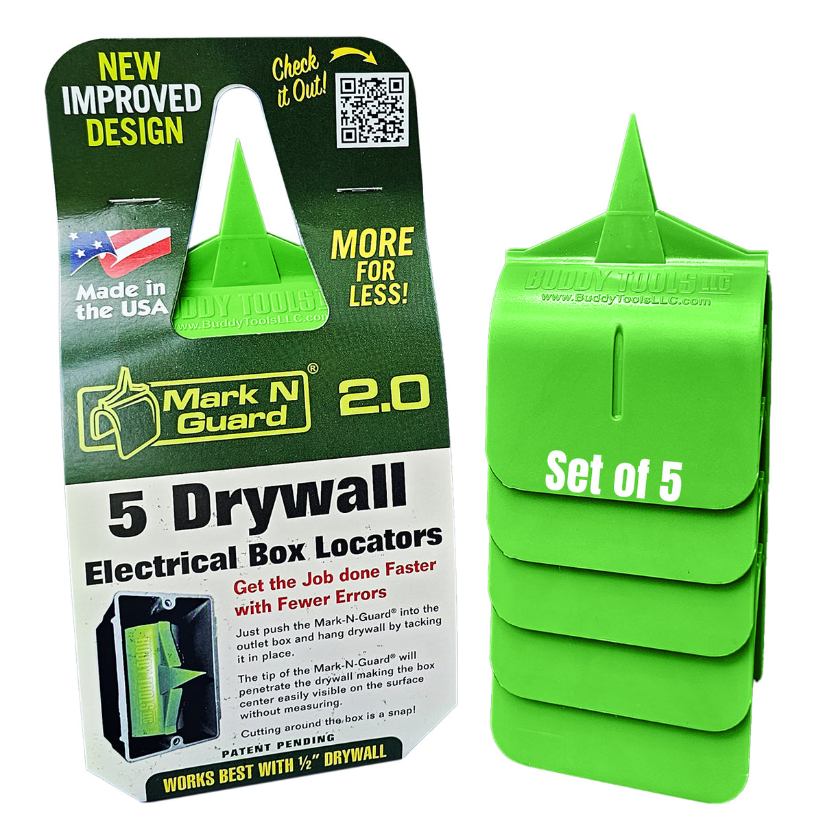 Buddy Tools Mark N Guard 2.0 - Professional Drywall Electrical Box Loc ...