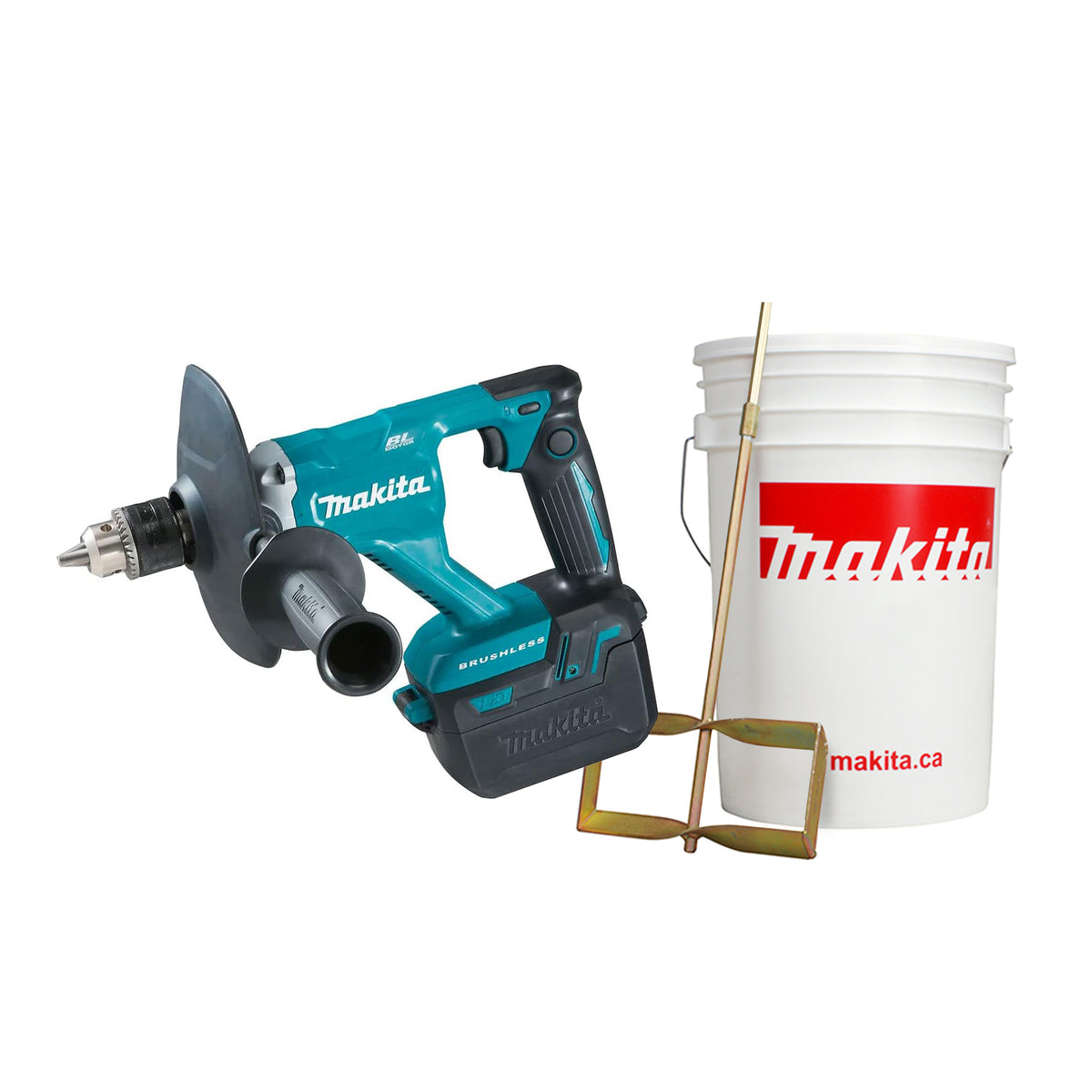Makita Cordless Mixer with Brushless Motor (Tool Only) 1/2" Spade Dril ...